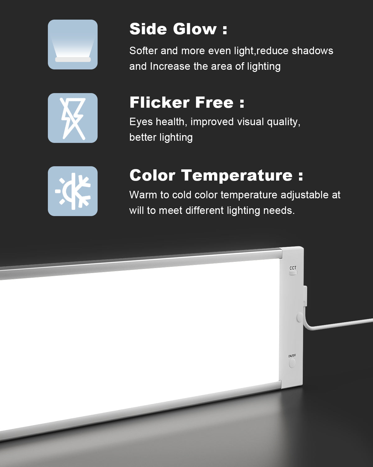 KL LED Panel Cabinet Lights 24-inch – MYPLUS